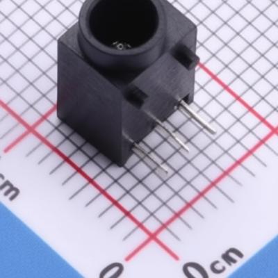 China Silver Plated DC Power Socket CAX DC-003AYT-1.3 with Brass Hook Round Pin and PPA Black Base Material for sale