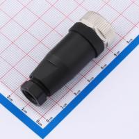 China Robust Industrial Socket Connector Plastic Assembly Straight Plug Screw Connection CAZN M12-S4A-PLAP7 for sale