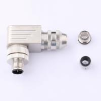 China Industrial Shielded Metal Assembly Right Angle Plug Connector CAZN M12 P5A GLDP7 Screw Connection Type for sale
