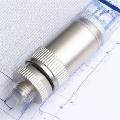 China Threaded Connection Plug CAZN M8-P4D-GWAP7 M8 Straight Pin Metal Assembly for Electrical Applications for sale