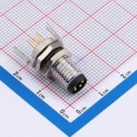 China M8 Series Connector CAZN M8-P4A-GPF M8-JD Rear Panel Mount Socket for Industrial PCB Applications for sale
