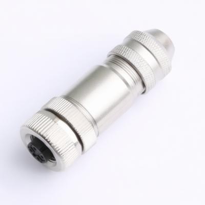 China Industrial M12 Connector CAZN M12-S4A-GWAP7-BS with Zinc Alloy Housing and Solder Wire Wiring Method for sale