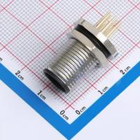 China Panel Mount Socket Connector CAZN M12-P8A-GPFM12 European Standard M12 Series PCB Mount with IP65 IP67 Protection for sale