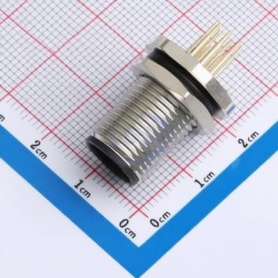 China Panel Mount Socket Connector CAZN M12-P8A-GPFM12 European Standard M12 Series PCB Mount with IP65 IP67 Protection for sale