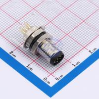 China CAZN M8 P8A GPF M8 JD Standard M8 Connector Straight Rear Panel Mount Socket with PCB Board Pin Type for sale