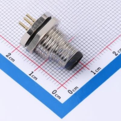 China European Standard Connector CAZN M8-P3A-GPFM11 Rear Panel Mount Socket Pin Type for PCB Applications for sale