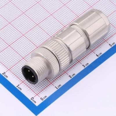 China Threaded screw type waterproof connectors including CAZN M12-P4D-GWAP9 for data and power transmission for sale