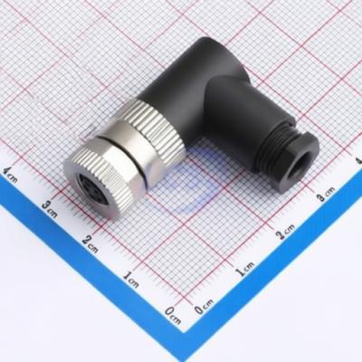 China CAZN M8 S5B PWD05 right angle plastic connector featuring solder wire termination and 5 millimeter outlet for sale