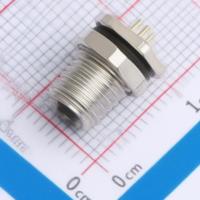 China Gold plated phosphor copper pin CAZN M5-S3-GPF M7 panel mount socket connector with CE RoHS certification for sale