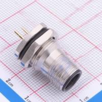 China Pin Type Panel Mount Socket CAZN M12-P4D-GPFM16 Connector for Industrial PCB Applications for sale