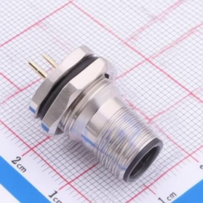 China Pin Type Panel Mount Socket CAZN M12-P4D-GPFM16 Connector for Industrial PCB Applications for sale