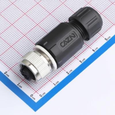 China Solder wire type plastic assembly plug CAZN M12-S4D-PWAP7 M12 straight socket hole type 6 mm outlet for sale