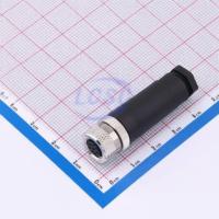 China Durable M8 plastic assembled connector CAZN M8-S8A-PWA05 with nickel plated brass housing and black silicone rubber seal for sale