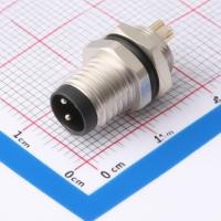 China Industrial Panel Mount Socket CAZN M8-P3A-GWBM8 Connector with Solder Wire Connection 3 4 5 6 8 Pins for sale