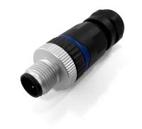 China Industrial sensor connection solution Bulgin PXPPVC12TSFF05AFBBFB with robust aluminum coupling nut for sale