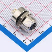 China Industrial Socket Connector CAZN M8-S8A-GPF M12 Straight Rear Panel Mount with Multiple Pin Options for sale