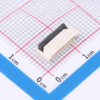 China 0.5mm Pitch FPC SMT Connector CAX CAX-AFC24-16XIB-H2.0 with UL94V-0 Flammability Rating and Back-flip Design for sale