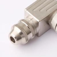 China Industrial grade right angle plug connector CAZN M12-P8A-GLDP7 with screw connection and pin contacts for sale