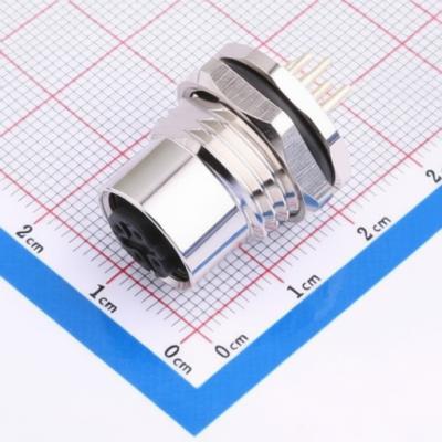China industrial PCB connectors CAZN M12-S4D-GPFM16-JD with Euro standard rear panel socket and female pins for sale