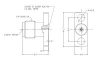 China High frequency 2.92mm K connector Bulgin RF292A4JCCCCGH with beryllium copper contacts and brass body for sale
