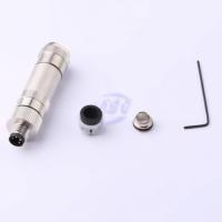 China Industrial Metal Assembly Connector CAZN M8-P4A-GLA05 Straight Plug Male Pin Type Screw Termination for sale