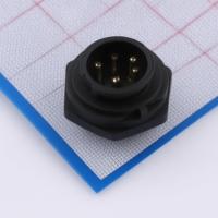 China plastic waterproof connector panel mount socket CAZN E13B-P6-PWB featuring snap lock and solder wiring for sale