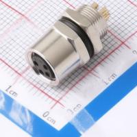 China Durable Socket Contact Panel Mount Socket CAZN M8-S4A-GWBM8 with IEC 61076-2-104 Standard Compliance for sale