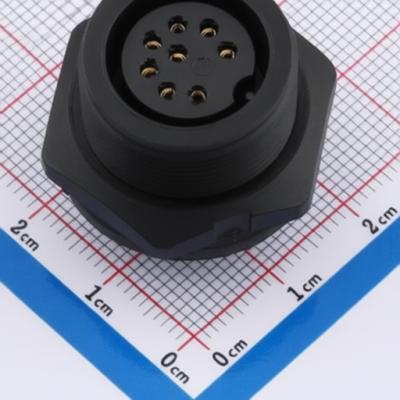 China Panel rear mount plastic waterproof connector CAZN E13T-S8-PWF socket type solder wire termination threaded connection for sale