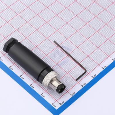 China Industrial Connector CAZN M8-P3A-PLA05 Plastic Assembly Straight Plug with Dust and Water Resistance for sale