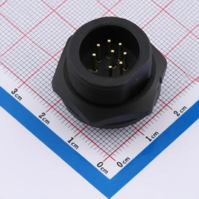 China Durable panel rear mount plastic waterproof connector with pin type and threaded connection CAZN E13T-P8-PWF for sale