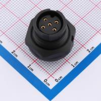 China Plastic Waterproof Connector CAZN E10B-S5-PPF Rear Mount Socket with Snap Fit Locking and PCB Wiring for sale