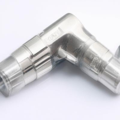China Zinc alloy housing solder type M12 connector CAZN M12-P8A-GWDP9 with straight pin and shielded tube for sale
