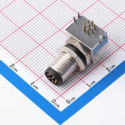 China Industrial Connector CAZN M8-P8A-GPL M8-JD M8 Series European Standard Right Angle Female Receptacle for sale