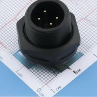 China Plastic waterproof connector with rear mount socket and pin terminals CAZN E10T-P4-PPF certified ce rohs for sale