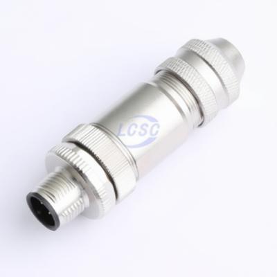 China Durable solder type M12 straight male connector CAZN M12-P8A-GWAP7-BS with reinforced nylon insulator for sale
