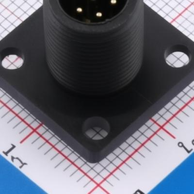 China square flange mount socket connector CAZN E7T-P6-PWH with epoxy resin sealing and snap lock option for sale