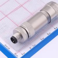 China Industrial M8 connector solder wire connection metal assembly plug CAZN M8-P4A-GWAP7 PG7 cable entry for sale