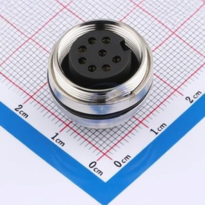 China Industrial CAZN M16-S8-GPF M18 panel mount socket connector with rear mount and multiple pin count options for sale