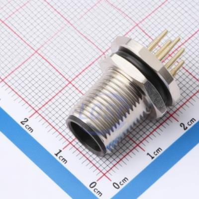 China Panel Mount Socket Connector CAZN M12-P4A-GPF M12-JD European Standard Pin Type PCB Board for sale