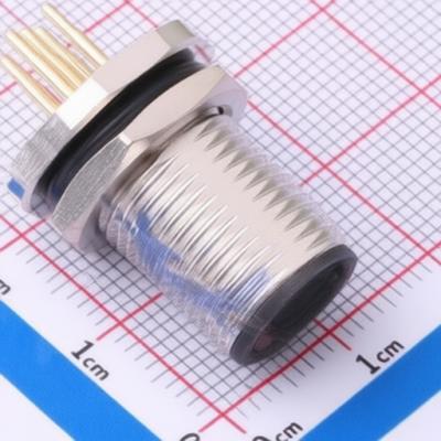 China M12 series rear mount socket connector cazn m12-p5a-gpfm12 suitable for pcb board applications for sale
