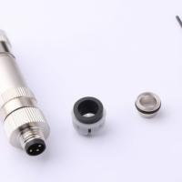 China Industrial metal connector CAZN M8-P3A-GLA05 with 3 4 pin configurations screw termination and CE RoHS certification for sale