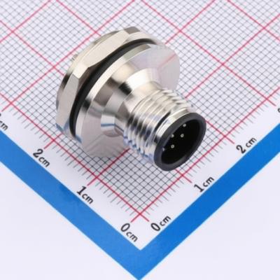 China Male Straight M12 Connector with PG11 Thread Panel Mount and Nitrile Rubber Seal CAZN M12-P8A-GWBP11 for sale