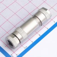 China Durable M8 straight hole metal assembly plug CAZN M8-S6A-GWAP7 with copper nickel plated housing and solder wire wiring for sale