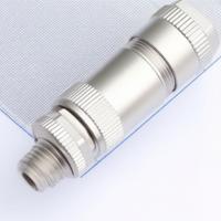 China M8 straight pin metal assembly plug CAZN M8-P6A-GWAP7 with nickel plated copper shell and PG7 cable entry for sale