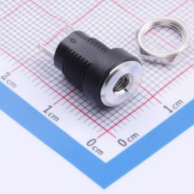 China Power Connection Component CAX DC-022B-5A-1.3-CU with Phosphor Copper Pins and Black Zinc Alloy Nut for sale