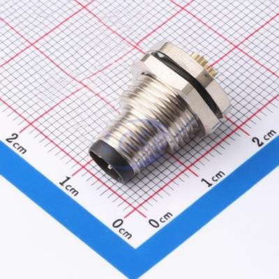 China panel mount socket connector CAZN M8-P4D-GWFM11 featuring solder termination and robust insulation resistance for sale