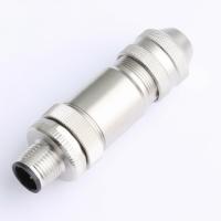 China Metal Housing M12 Male Connector CAZN M12-P4D-GWAP7-BS with Solder Wiring Method and PG7 Cable Gland for sale