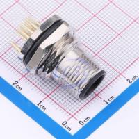 China Panel mount socket connectors with grounding CAZN M12-P12A-GPF M16-JD European standard and PCB board type design for sale