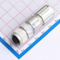 China Black M12 Straight Metal Assembly Plug CAZN M12-S5A-GWAP9 Featuring Gold Plated Contacts and X-type Assembly for sale