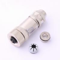 China Metal Assembly Straight Plug Female Socket Screw Connection Shielded Connector CAZN M12-S4A-GLAP7 Certified for sale